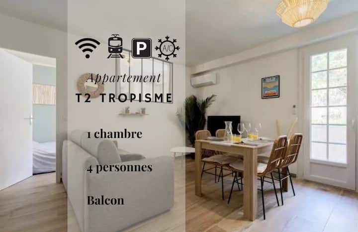 016- T2 Tropisme, Appart 1 Chambre,clim,parking - Montpellier
