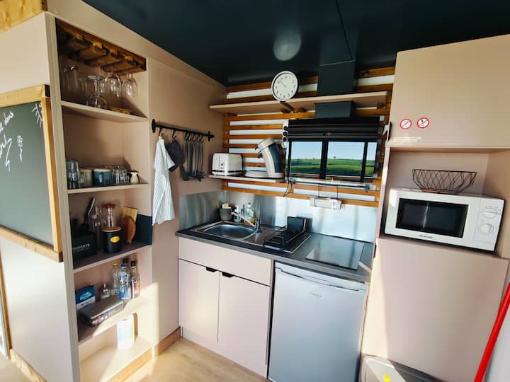 Tiny Home D'escazeaux Et Son Bain Nordique - Cantal