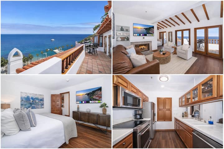 Remodeled, Premium Ocean Views+ New Golf Cart 2025 - Avalon, CA