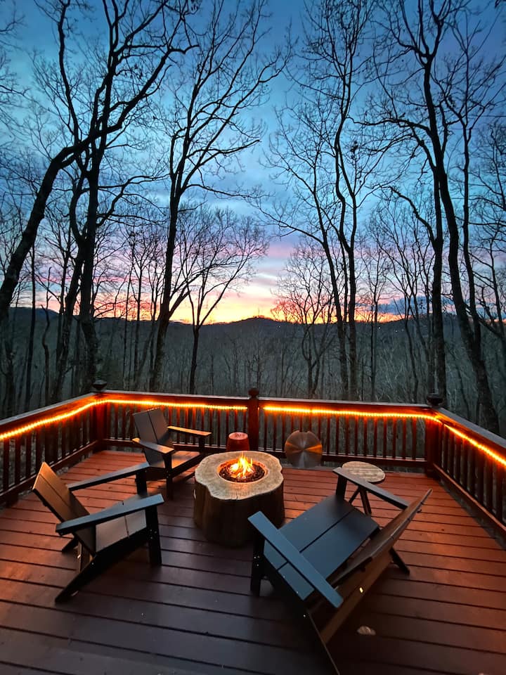 Sunset On Aska - Mountain Views*hot Tub*fireplace - Blue Ridge, GA