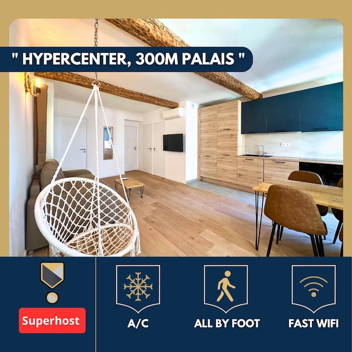 Le Piéton 202 : Palais 300m, Clim, Balcon - Cannes