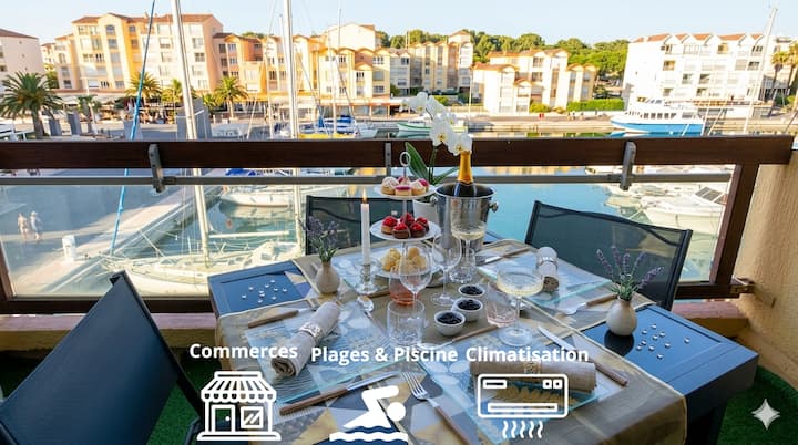 Merveilleuse - Port - Piscine - Plages - Clim - Gruissan