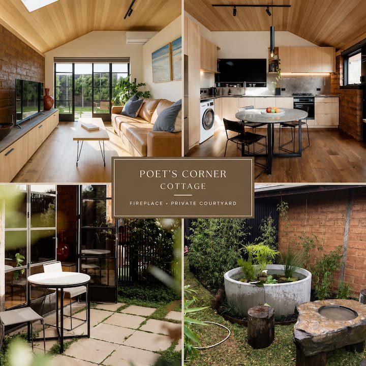 Garden Courtyard & Ensuite: Poet's Corner Cottage - Phillip Island
