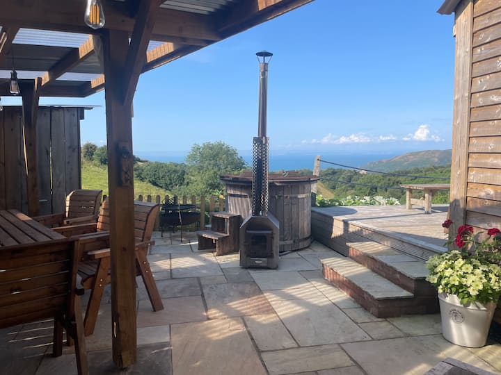 Luxury Large Shepherds Hut With Hot Tub And Sauna - Porlock