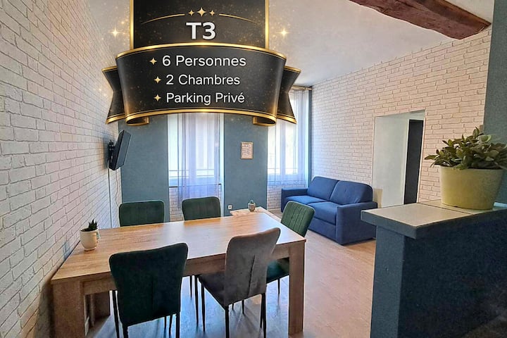 Gonelles • T3 • 2chambres • Centre • Parking - Agen