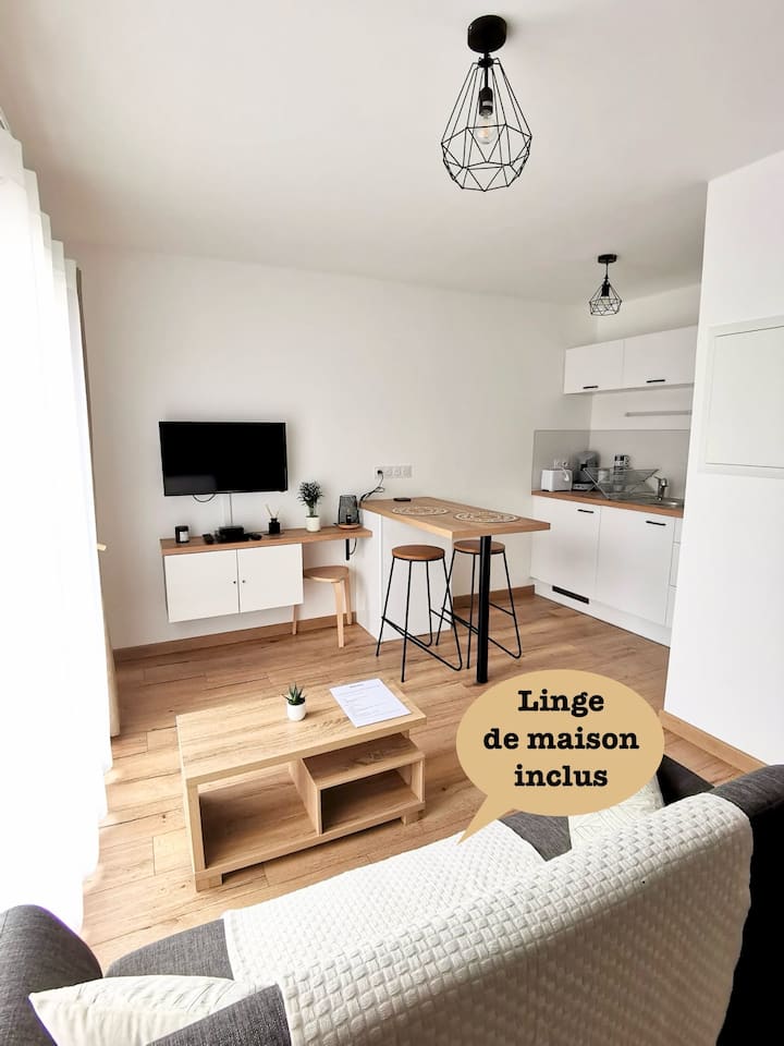 Joli Studio Vannetais Avec Parking Et Extérieur - Séné