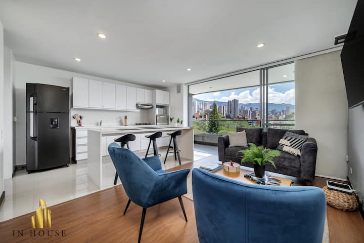 Life 703 - Apt Contemporáneo-iluminado/vista - 메데인