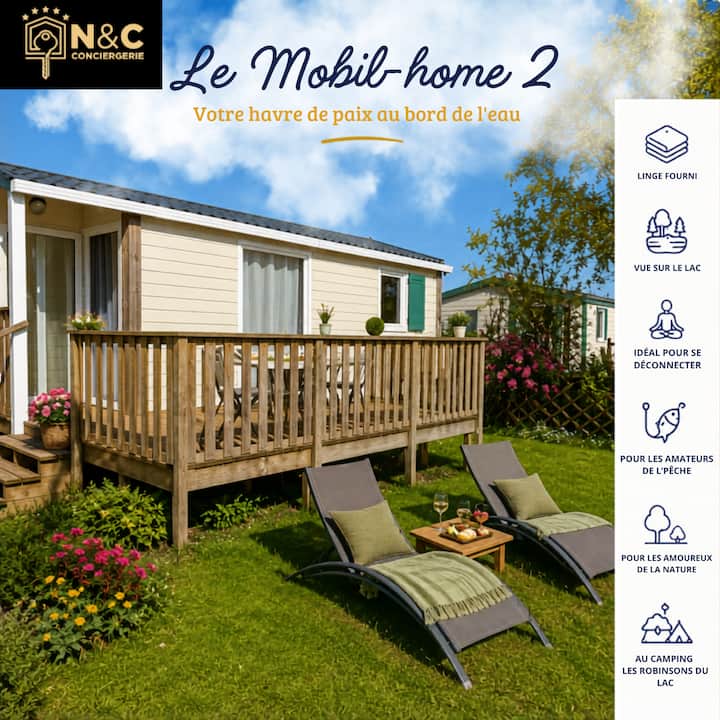 Mobilhome 2-bord De Lac- Terrasse - Pêche Gratuite - Ardres