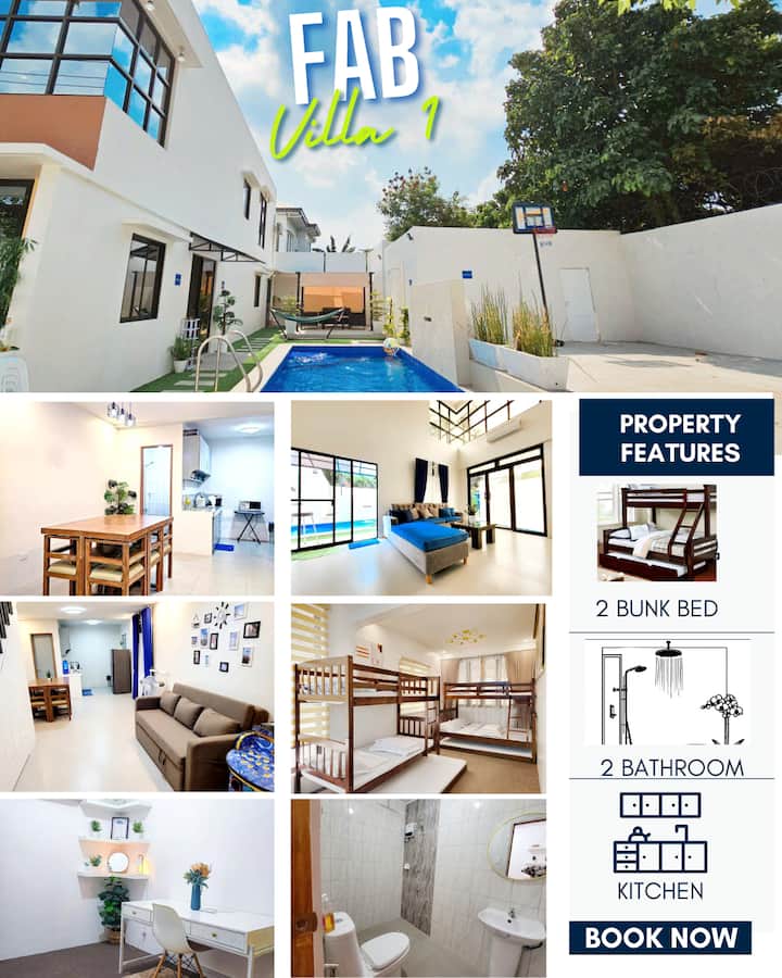 Cozy Villa W/ Pool Ktv Near Mall Nlex Clark - Angeles