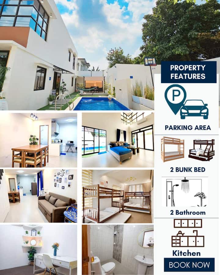 Cozy Villa W/ Pool Ktv Near Mall Nlex Clark - Luzon