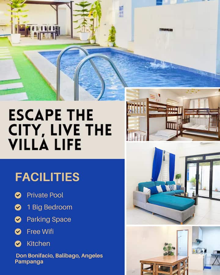 Cozy Villa W/ Pool Ktv Near Mall Nlex Clark - Angeles