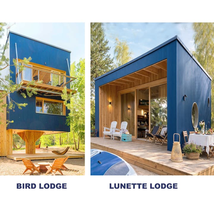 2 Häuser (Bird+lunette) Bis 16 Pers. 50m Vom See - Mazury