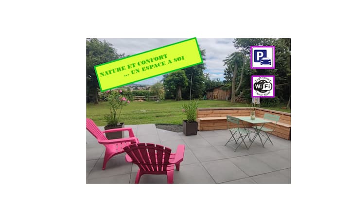 Pause Nature - Proche Ville. Logt Classé - Jardin - Pont-du-Château