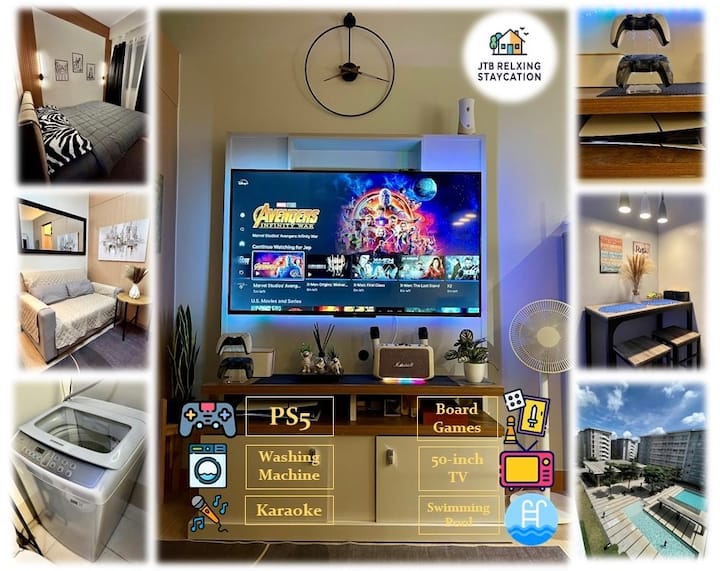 Jtb Staycation W/ Ps5, 55" Tv, Netflix, Washer - Quezon City