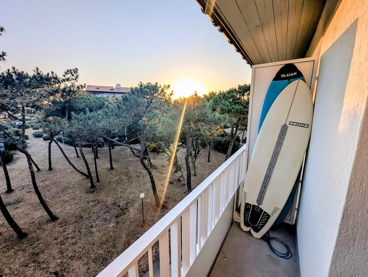 Plage à Pied - Studio Cosy Rénové + Parking - Seignosse
