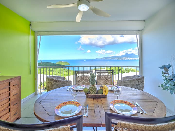 App. Grand T2 Super Vue Mer - Les Anses-d'Arlet