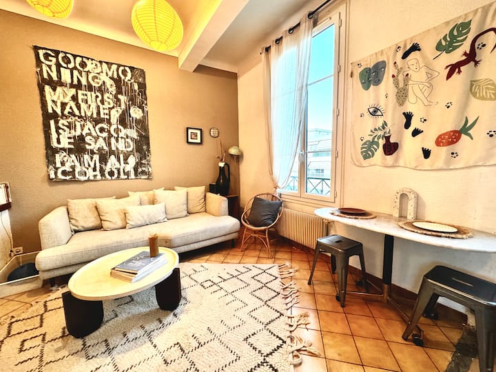 Sunny Bohemian Abode On Top Floor - Heart Of Nice! - Nice