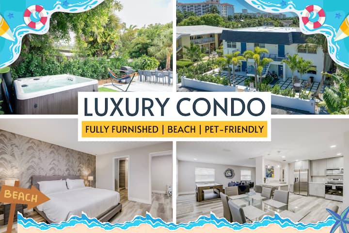 Dog-friendly Beach Stay | Luxury Condo + Hot Tub - Riviera Beach, FL