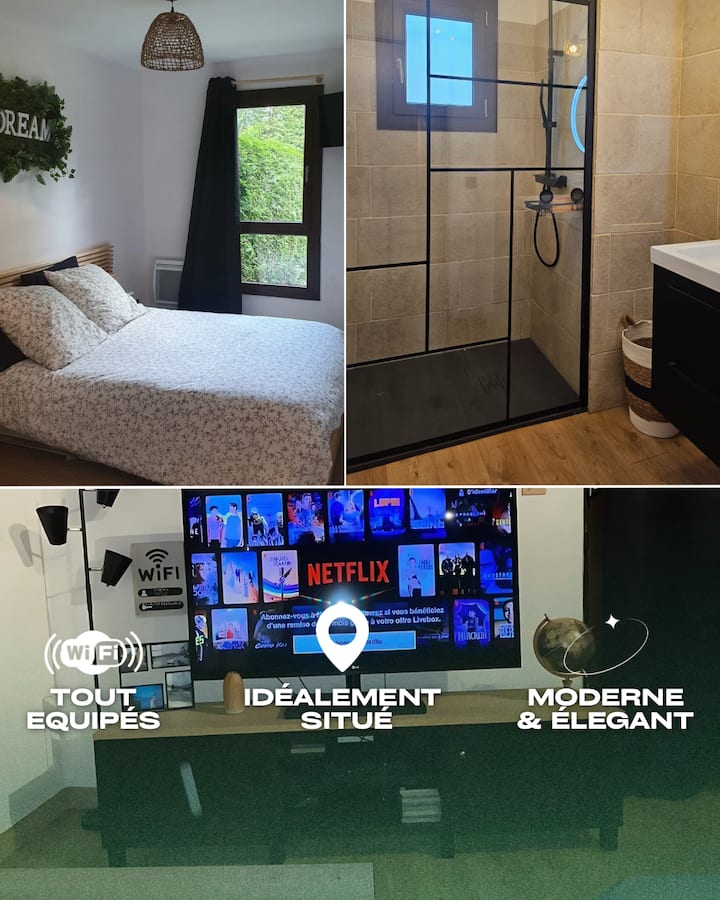 Green Loft - Jardin + Parking Privé & Billard - Annecy