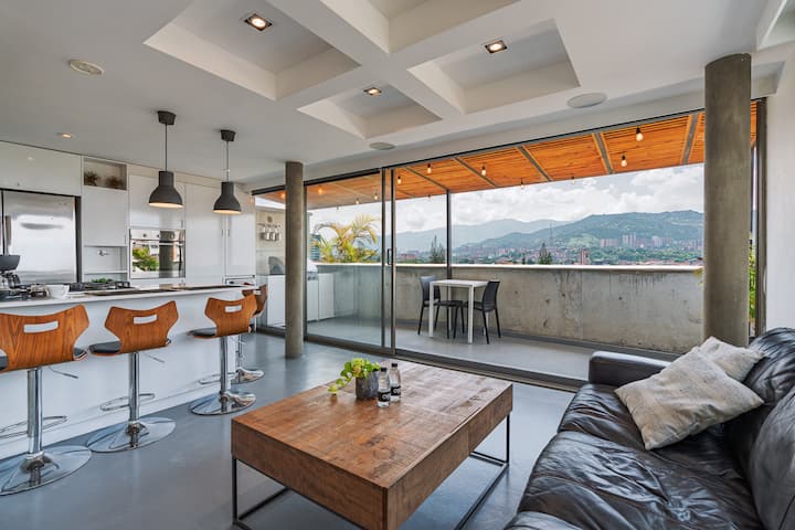 Smart Loft With View Near Provenza - Medellín