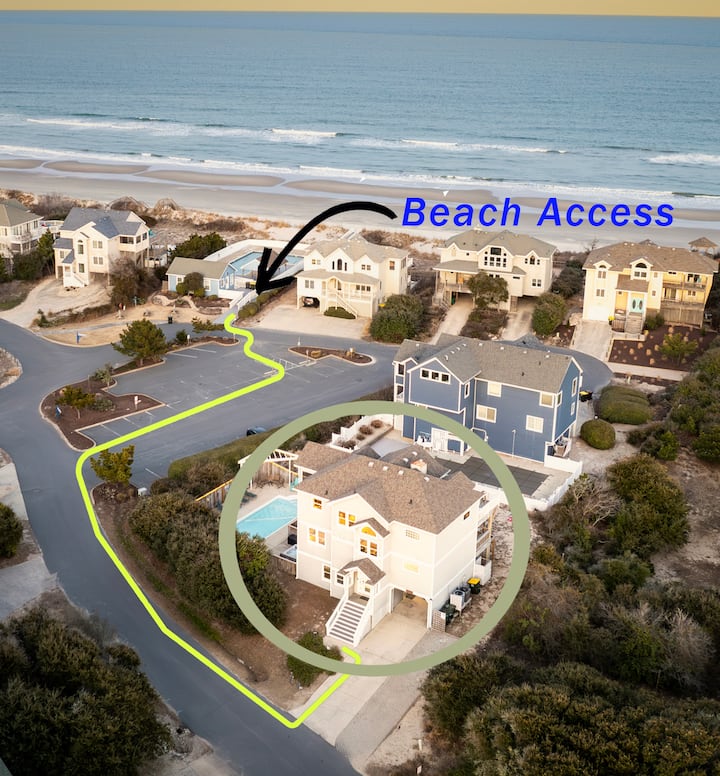 Lux Oceanview•heated Pool•2-min Walk To Beach - Corolla