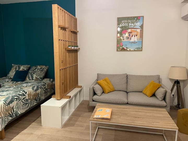 Studio Vue Mer, Cœur D Antibes - 주엉 레 빵