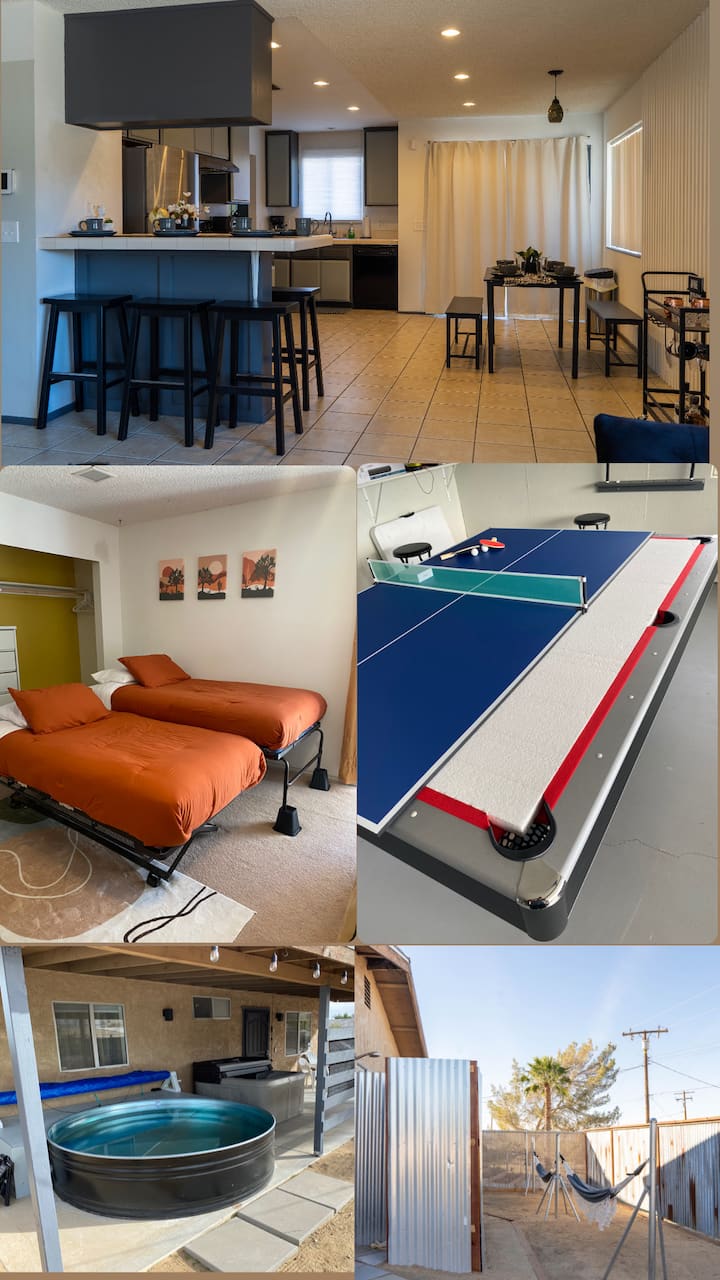 Games-firepit-cowboy Pool-hot Tub& 9 Mins To Jtnp - 約書亞樹