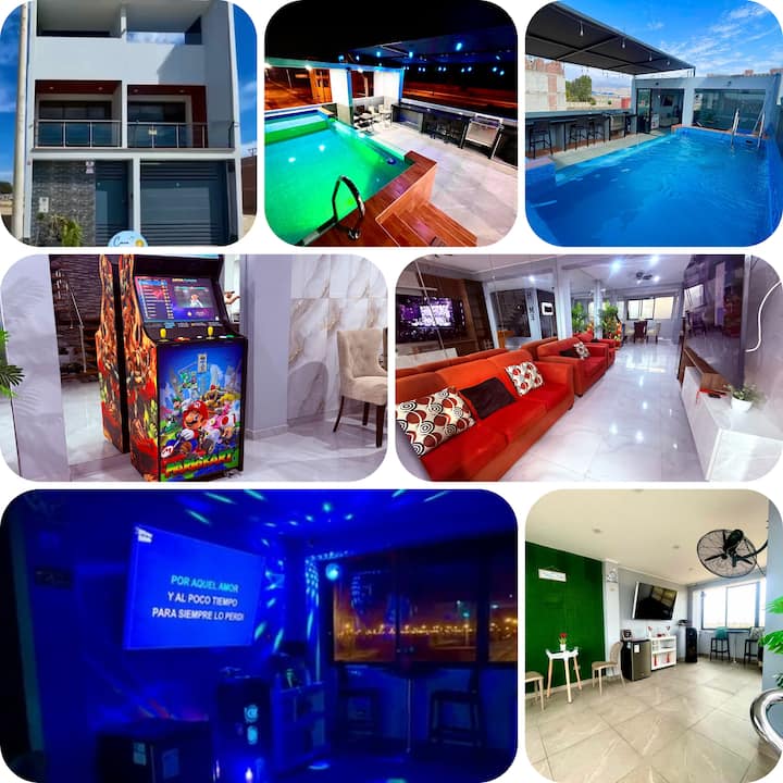 Casa De Playa Con Piscina, Parrilla Y Karaoke - Chilca