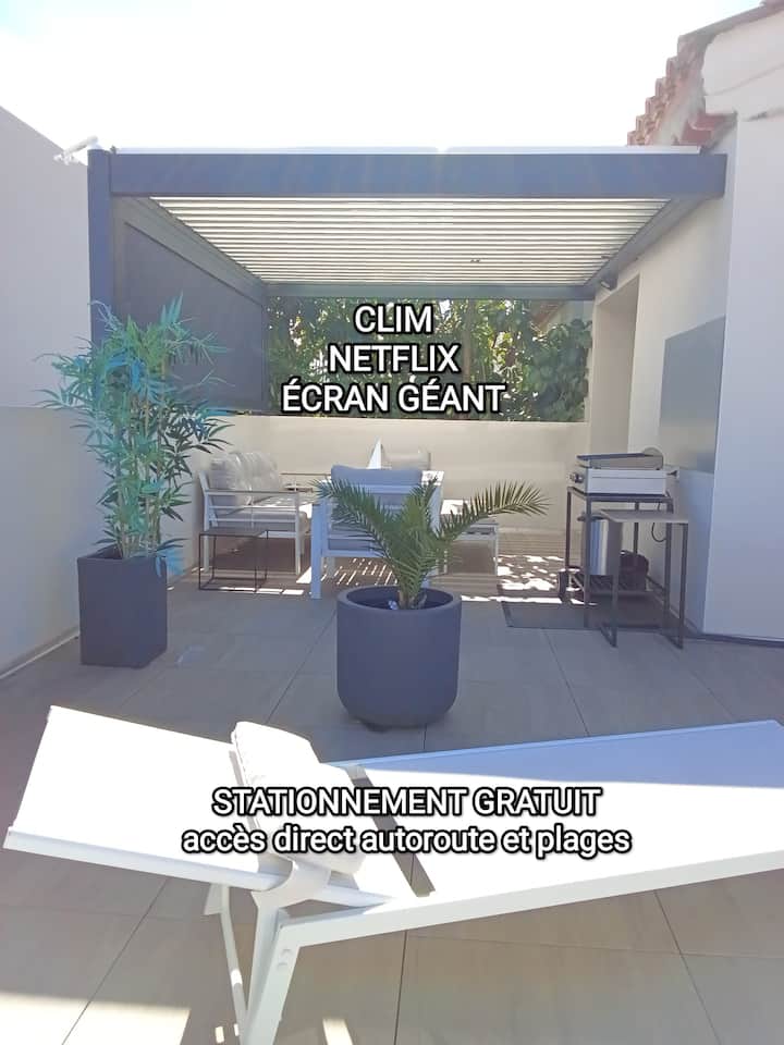 36.2 Duplex Terrasse Unique 4 éToiles - Narbonne