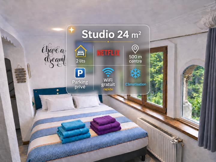 Studio Premium, 2 Lits, Près Centre, Parking, Clim - Albertville