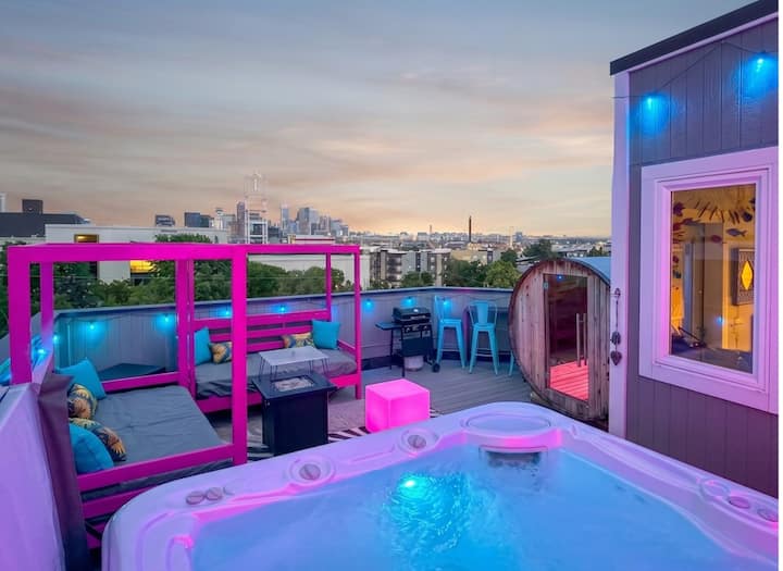 Disco Jungle | Rooftop Hot Tub + Skyline Views - Denver, CO