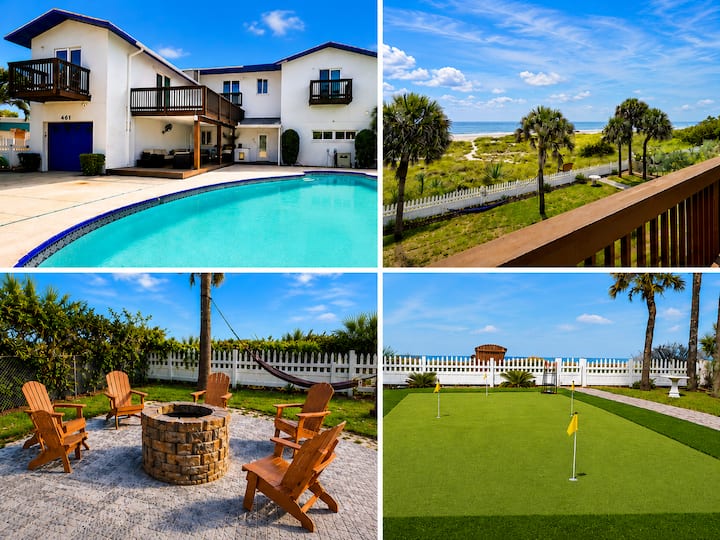 Beachfront Villa + Mini Golf + Fire Pit + Spacex - Cocoa Beach, FL