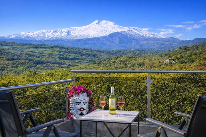 Sea, Etna, Taormina: Casa Limoneto & Hot Tub - Giarre