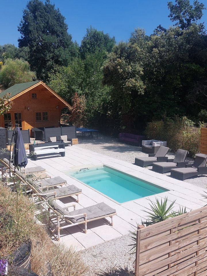 Petit Chalet Piscine Chauffée Privé - Cannes