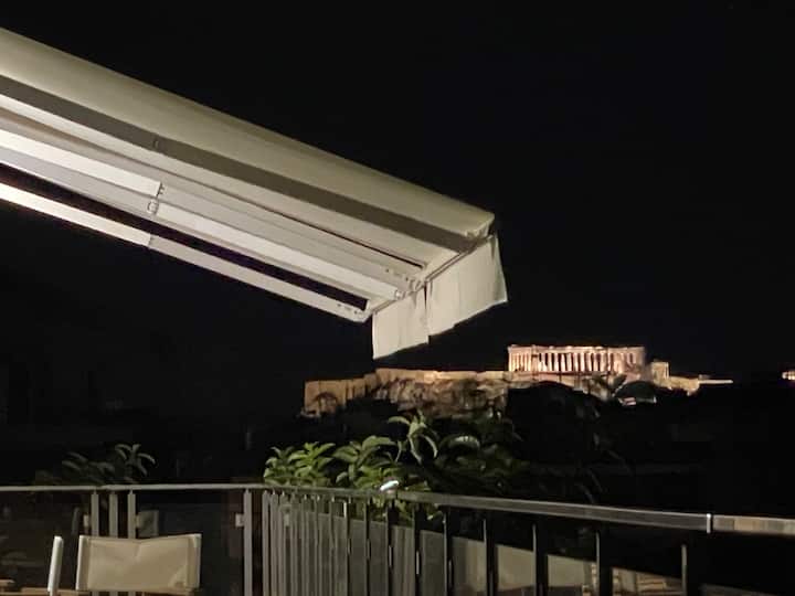 Acropolis & Lycabetus View Helios Close To 2metros - Athens