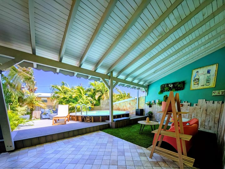 Turquoise : Piscine Privée & Calme (Cuve à Eau) - Guadeloupe