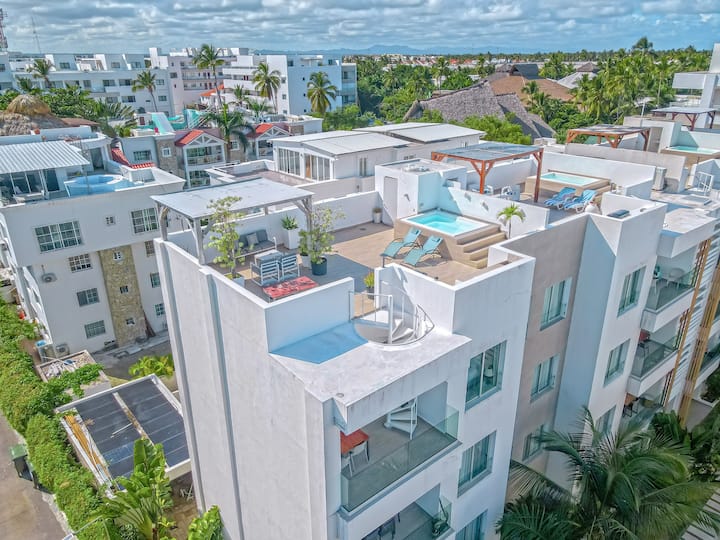 Luxurious Penthouse With Rooftop Pool & Sea View - Punta Cana