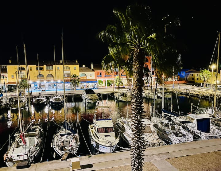 Appart T2 Parking Privé Vu Port - Leucate