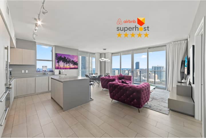 High Floor With Stunning View| 25 Min To Fifa! - Hollywood, FL