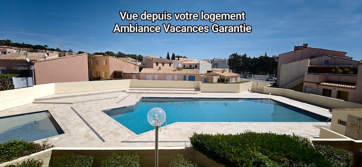 Superbe Studio Vue Piscine, Parking Climatisation - Le Grau d'Agde