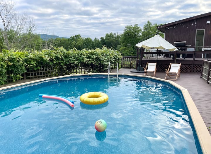 Private Pool+mountain Views, Sauna + Fire Pit - Zoom Flume Water Park, East Durham