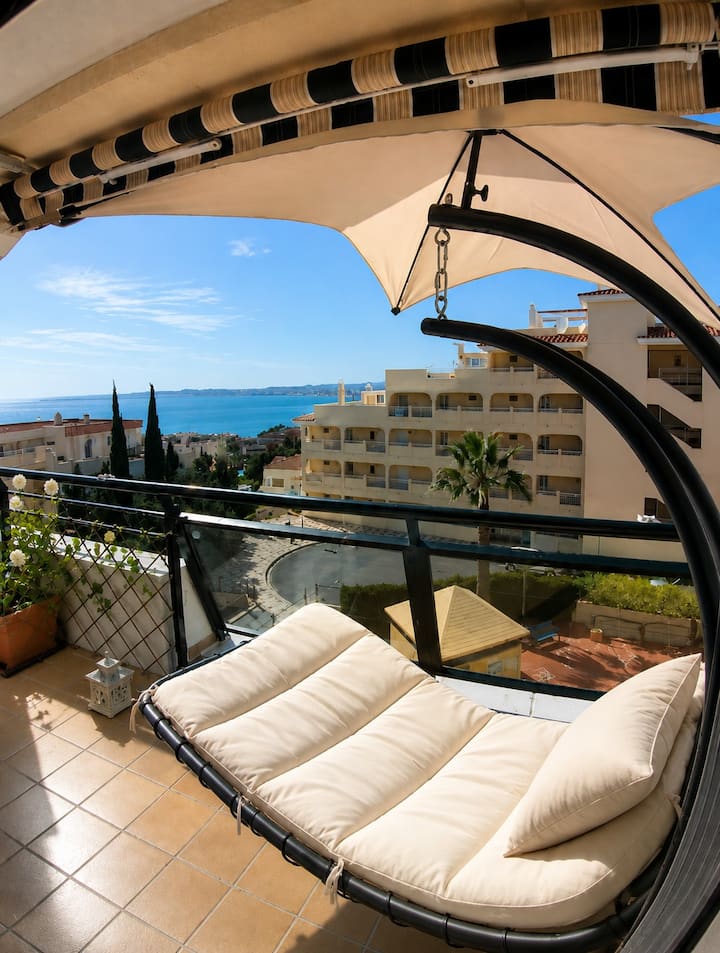 Sea View Modern 2br | Pool + Free Parking - Benalmádena