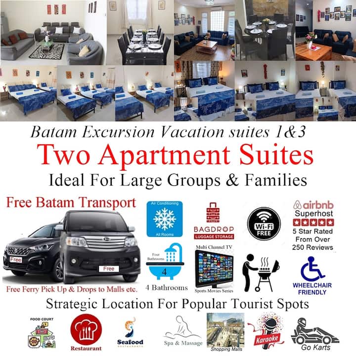 2 X Apt Suites - Ideal For Large Groups/families - Batam