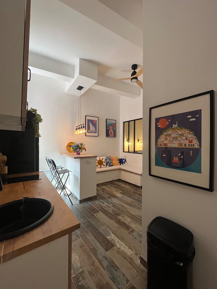 Studio Dans Ancien Hôtel Salomon Jardin Partagé - Marseille