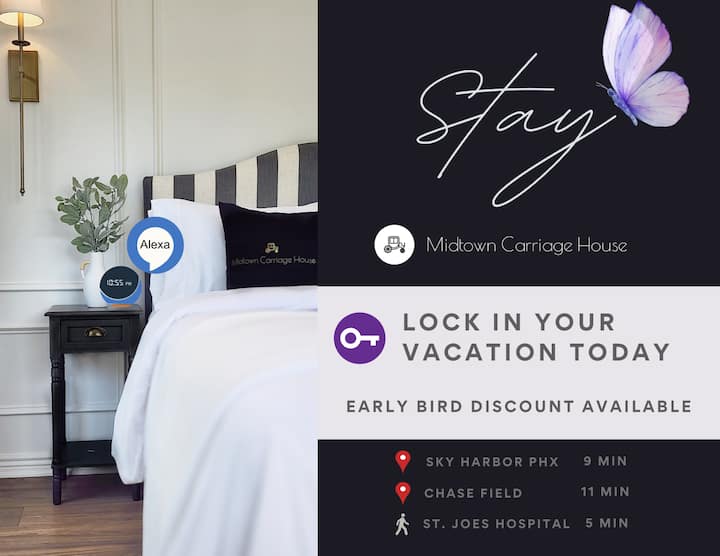 Phx's Modern Midtown Carriage House, Free Parking - Arizona