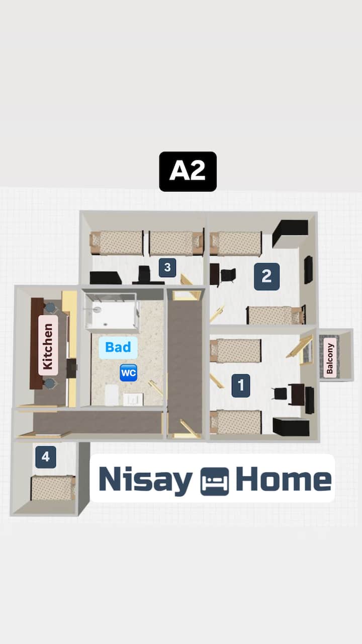 Nisay Home - 4 Room Apartment - Ludwigsburg - Nr2 - Ludwigsburg