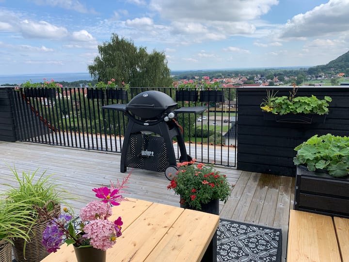 Penthouse Med Havsutsikt - Båstad