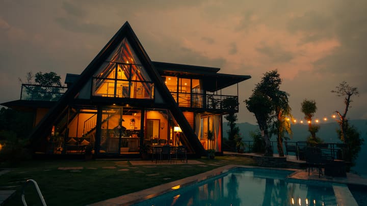 Mountain Aframe, Infinity Pool, 15 Mins Fr Pokhara - Tibet