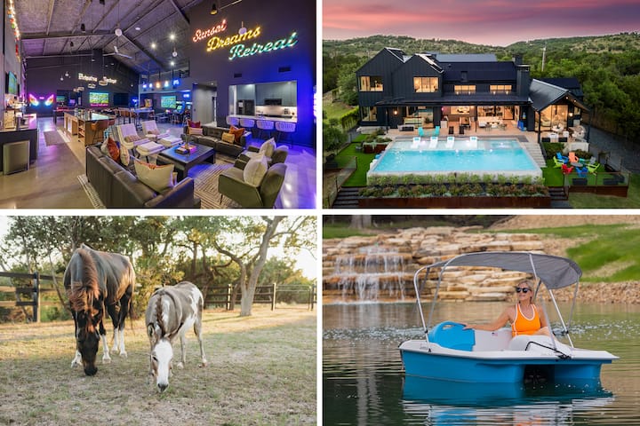 New-luxe Estate-pond-pool-pickleball-animals-20ppl - United States