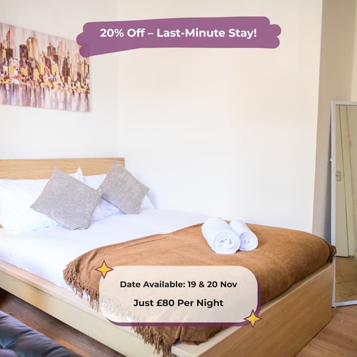 Purple/2br/sleeps 4/christie/private Parking - Manchester